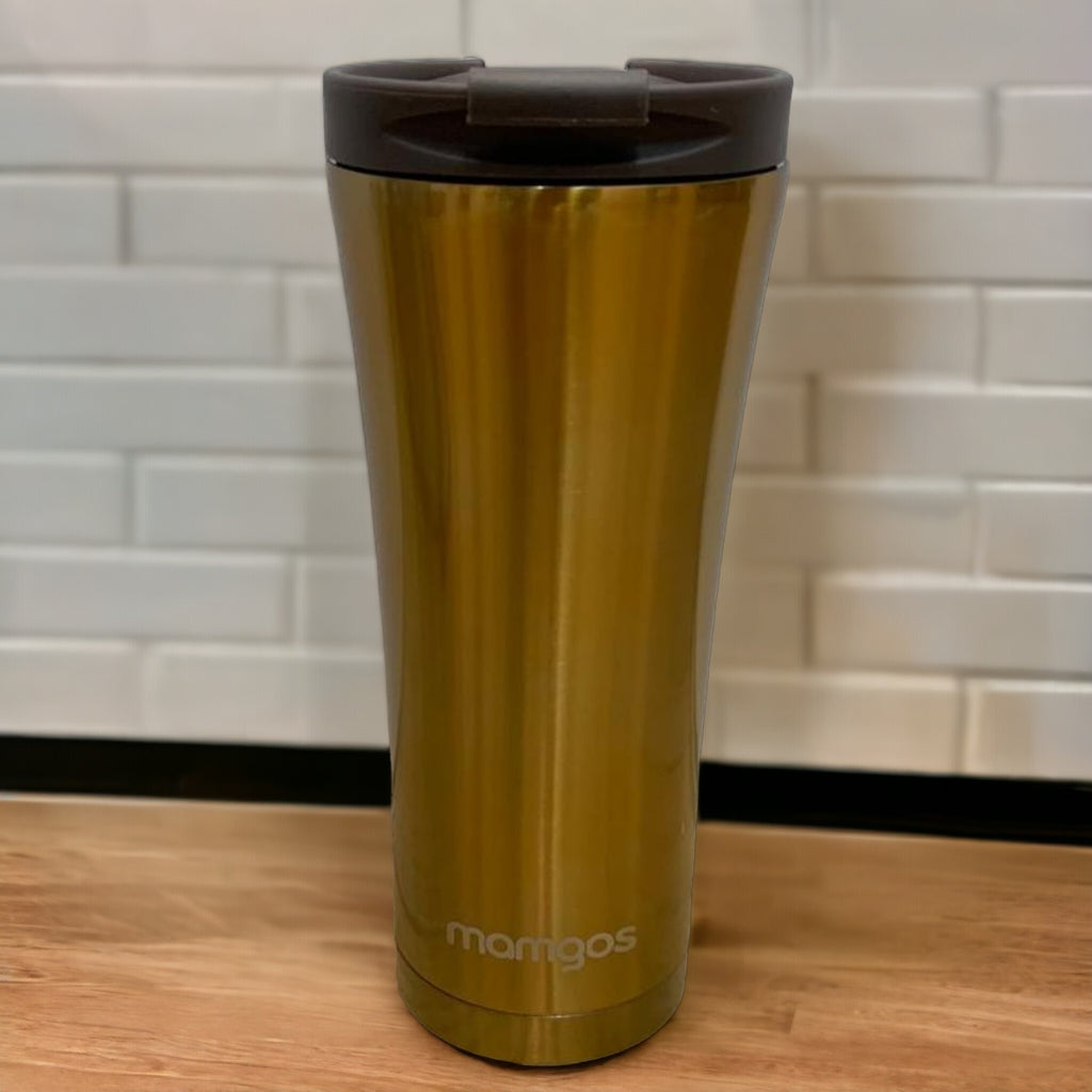 Termo Mamgos color dorado de Acero inoxidable 500ml – demayoreo